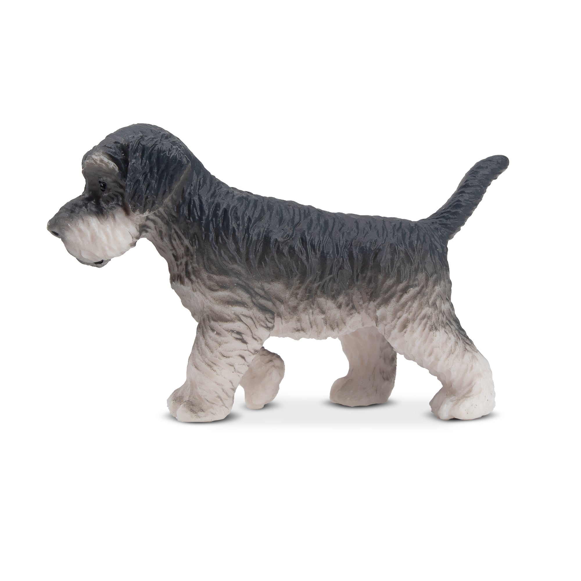 Toymany Standing Gray Schnauzer Figurine | Realistic Animal Figurine