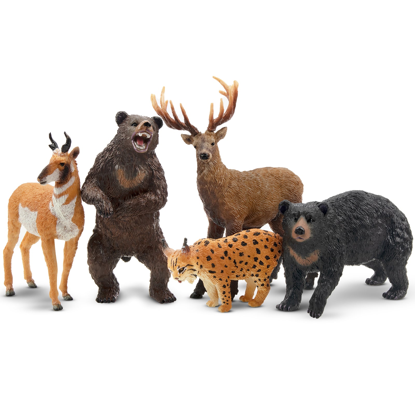 12PCS North American Forest Animal Figurines Playset | Animal Figurine
