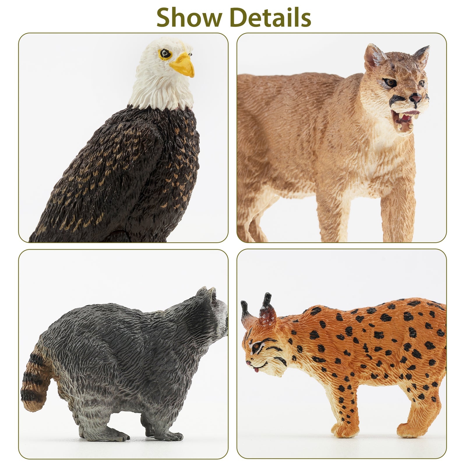 12PCS North American Forest Animal Figurines Playset | Animal Figurine