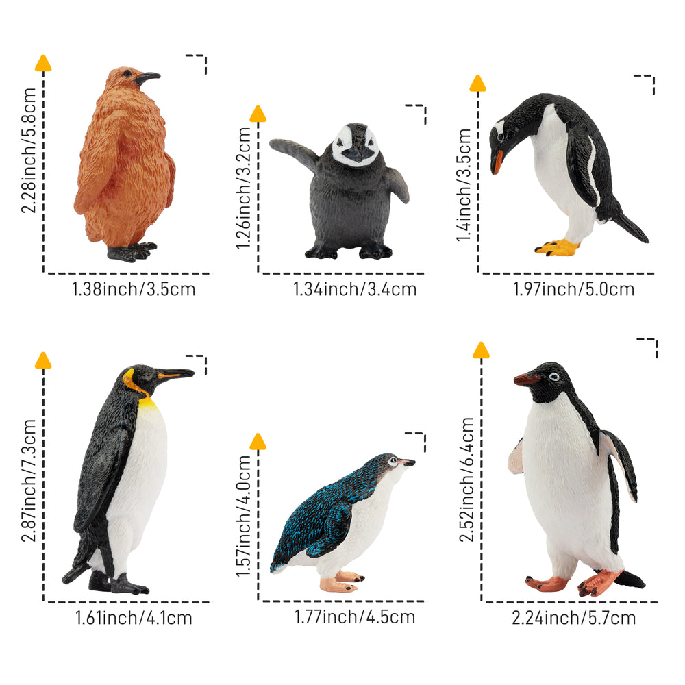 Toymany 12 pieces Penguin Figurines Playset | Animal Figurine Toy
