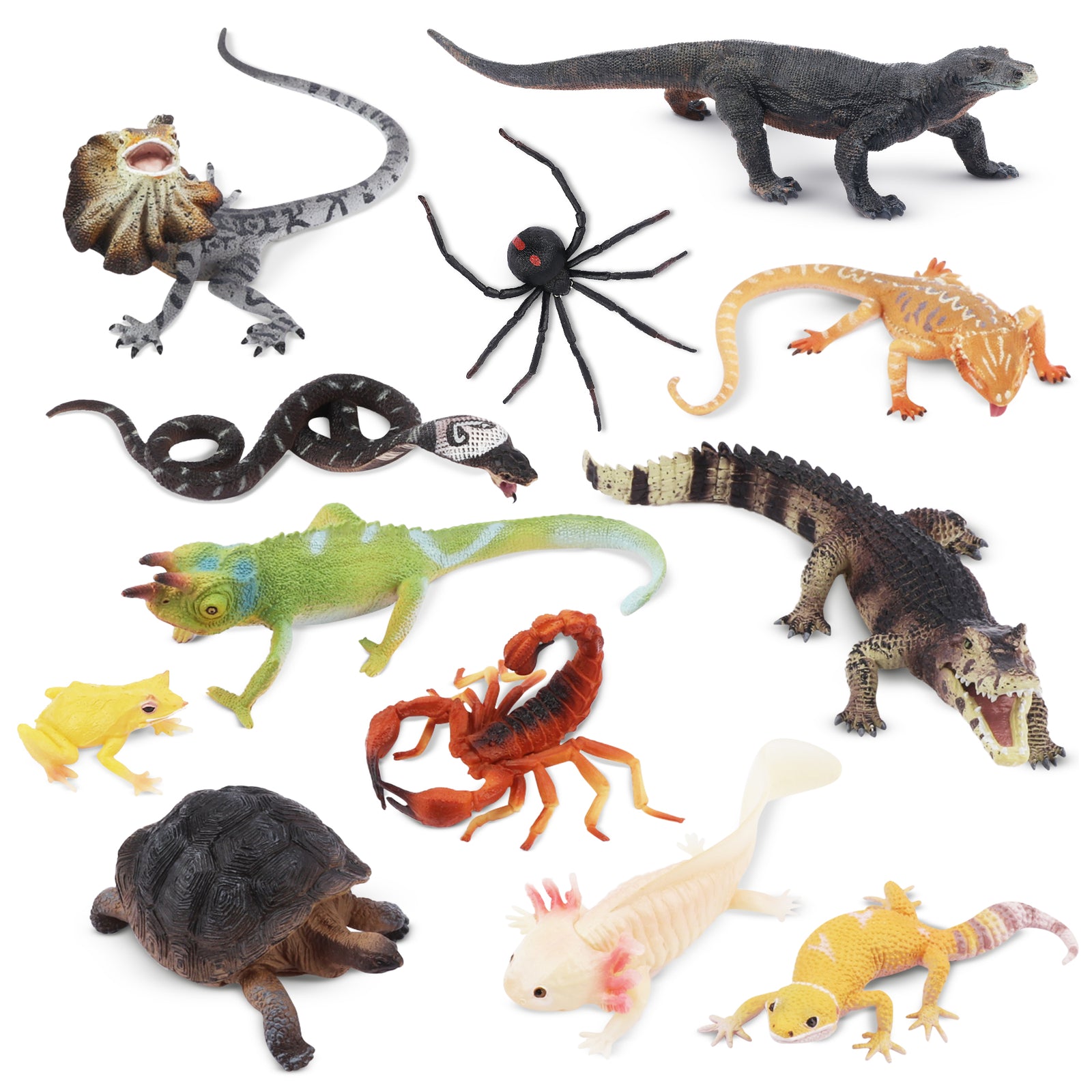 Toymany 12 Pieces Reptile Figurines Playset | Animal Figurine Toy