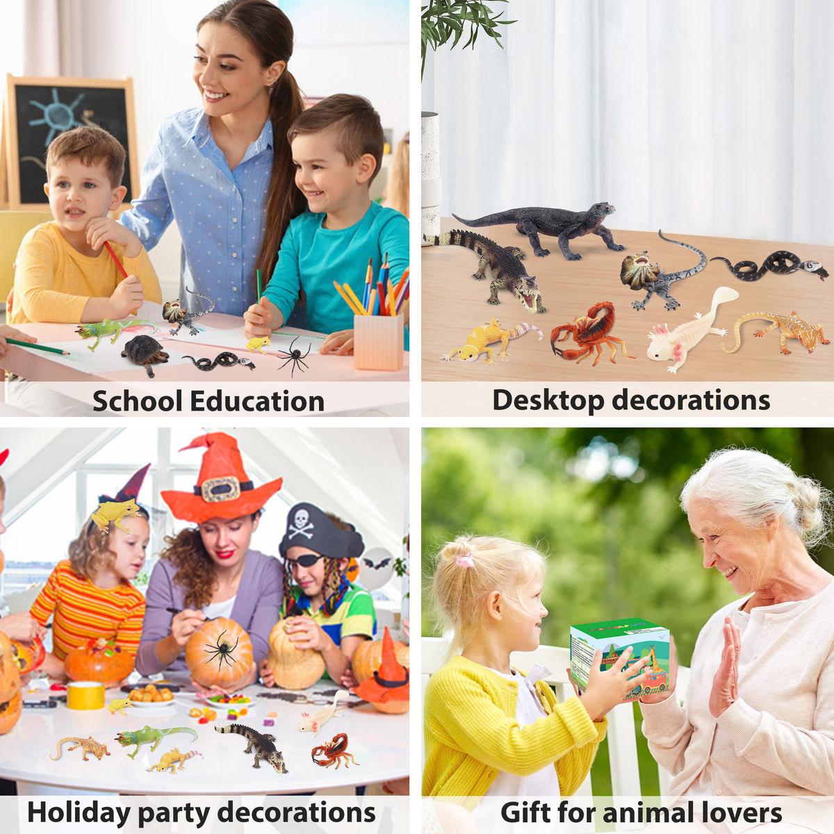 Toymany 12 Pieces Reptile Figurines Playset | Animal Figurine Toy