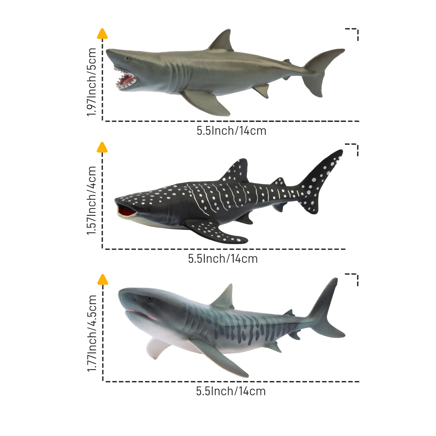 Toymany 6PCS Shark Figurines Playset | Animal Figurine Toy