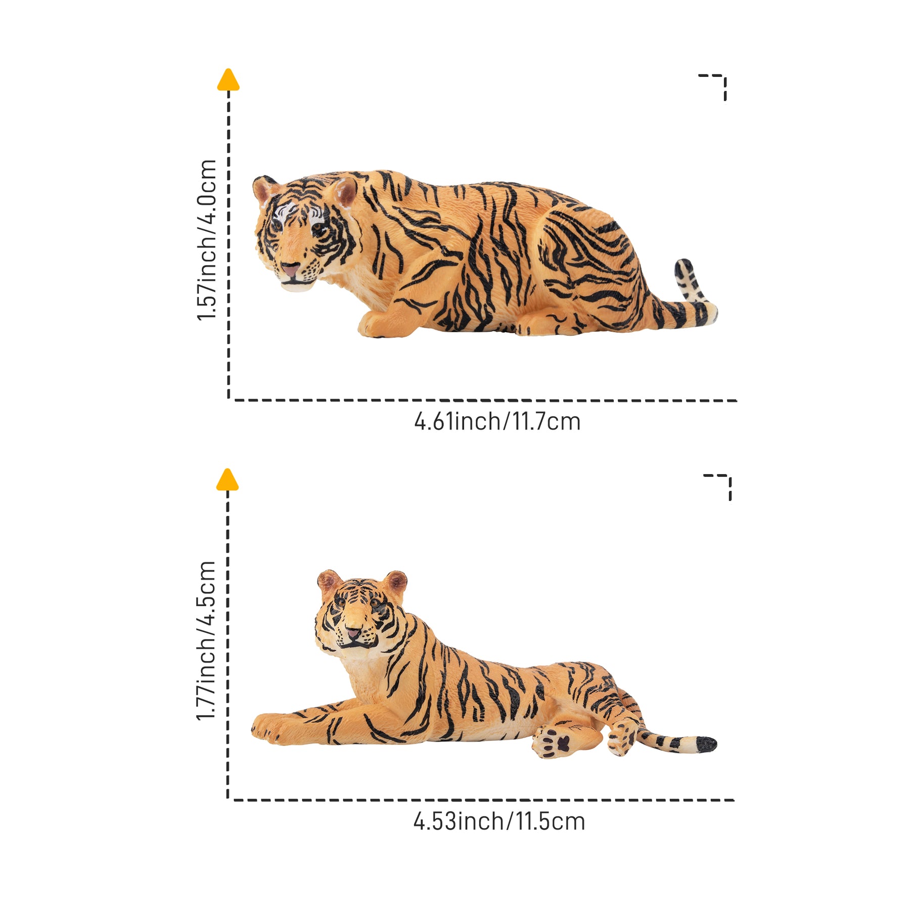 Toymany 6-Piece Tiger Family Figurines | Animal Figurine Toy