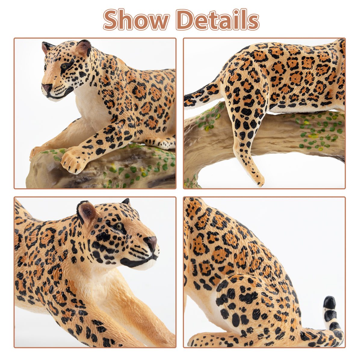 Toymany 7PCS Jaguars Figurines Family Playset | Animal Figurine
