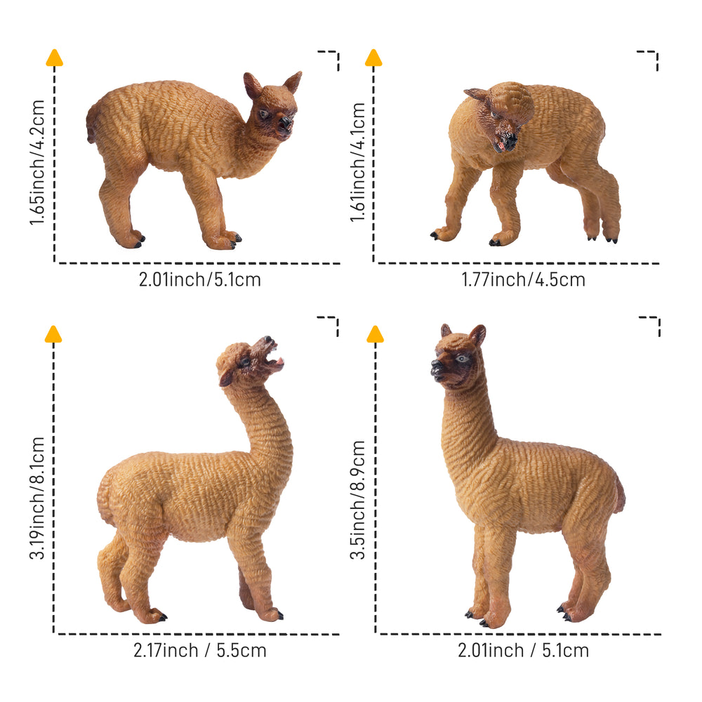 Toymany 8-Piece Realistic Alpaca Figurines | Lifelike Animal Toy Set