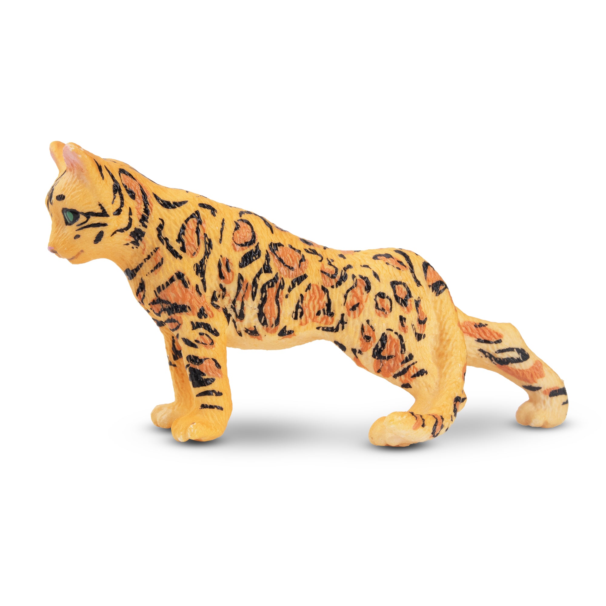 Toymany Spotted Leopard Cat Figurine | Realistic Animal Figurine Toy