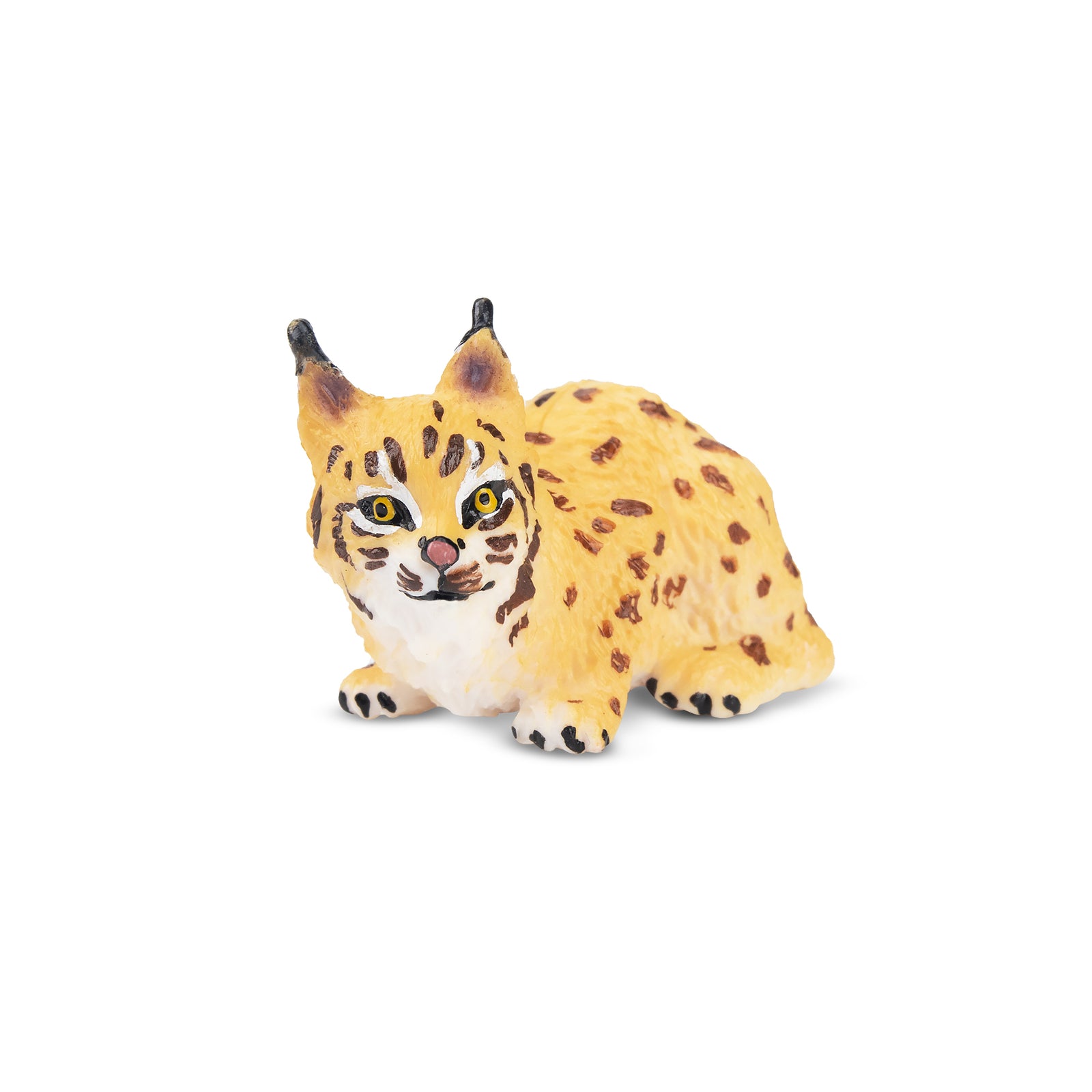 Toymany Crouching Lynx Figurine | Realistic Animal Figurine Toy