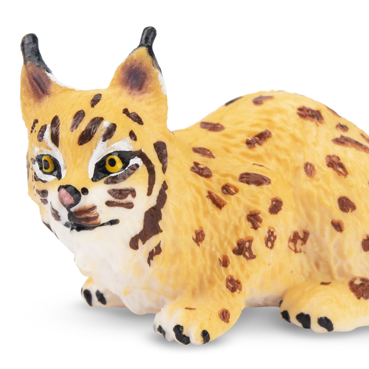 Toymany Crouching Lynx Figurine | Realistic Animal Figurine Toy