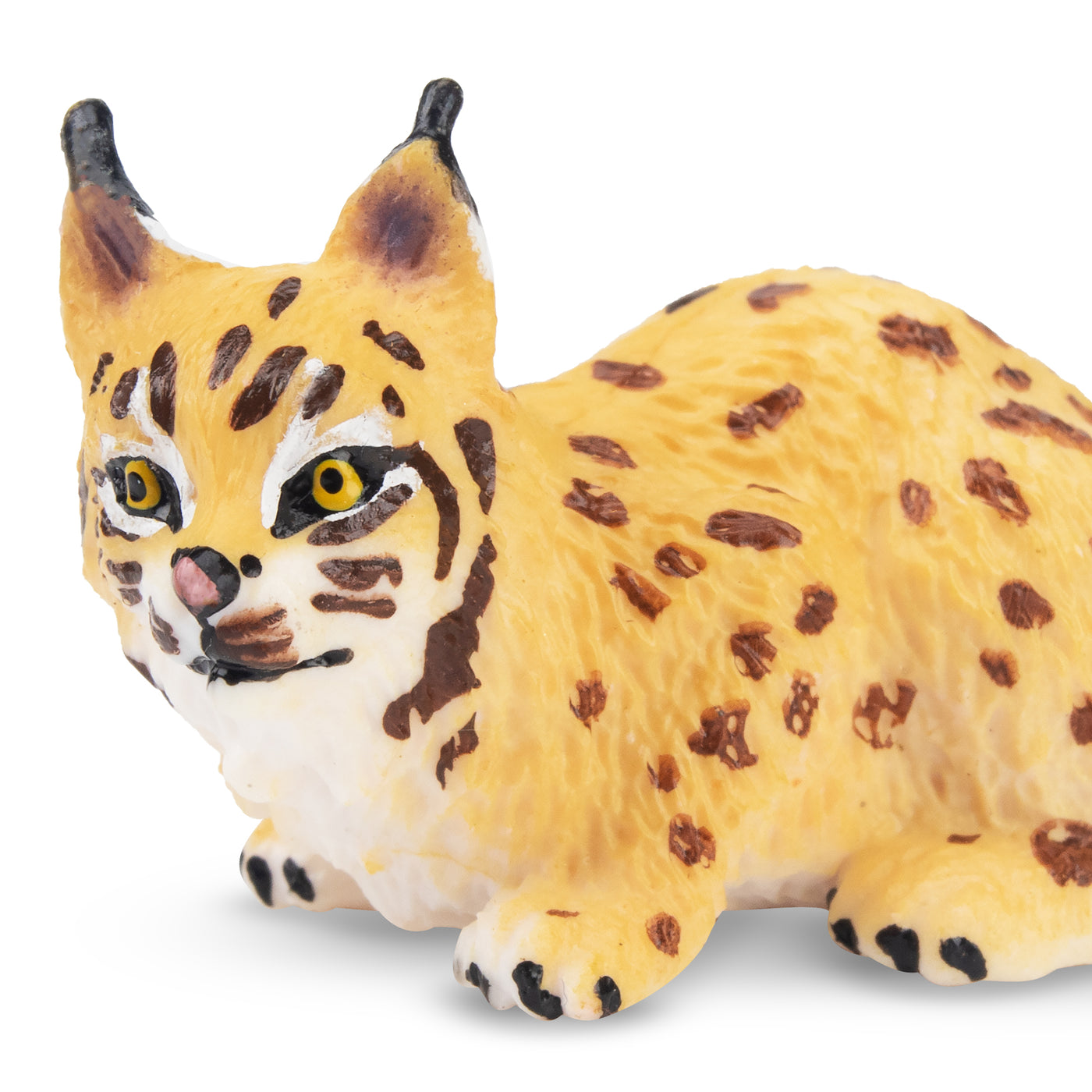 Toymany Crouching Lynx Figurine | Realistic Animal Figurine Toy