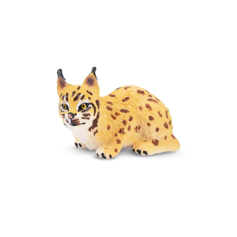 Toymany Crouching Lynx Figurine | Realistic Animal Figurine Toy
