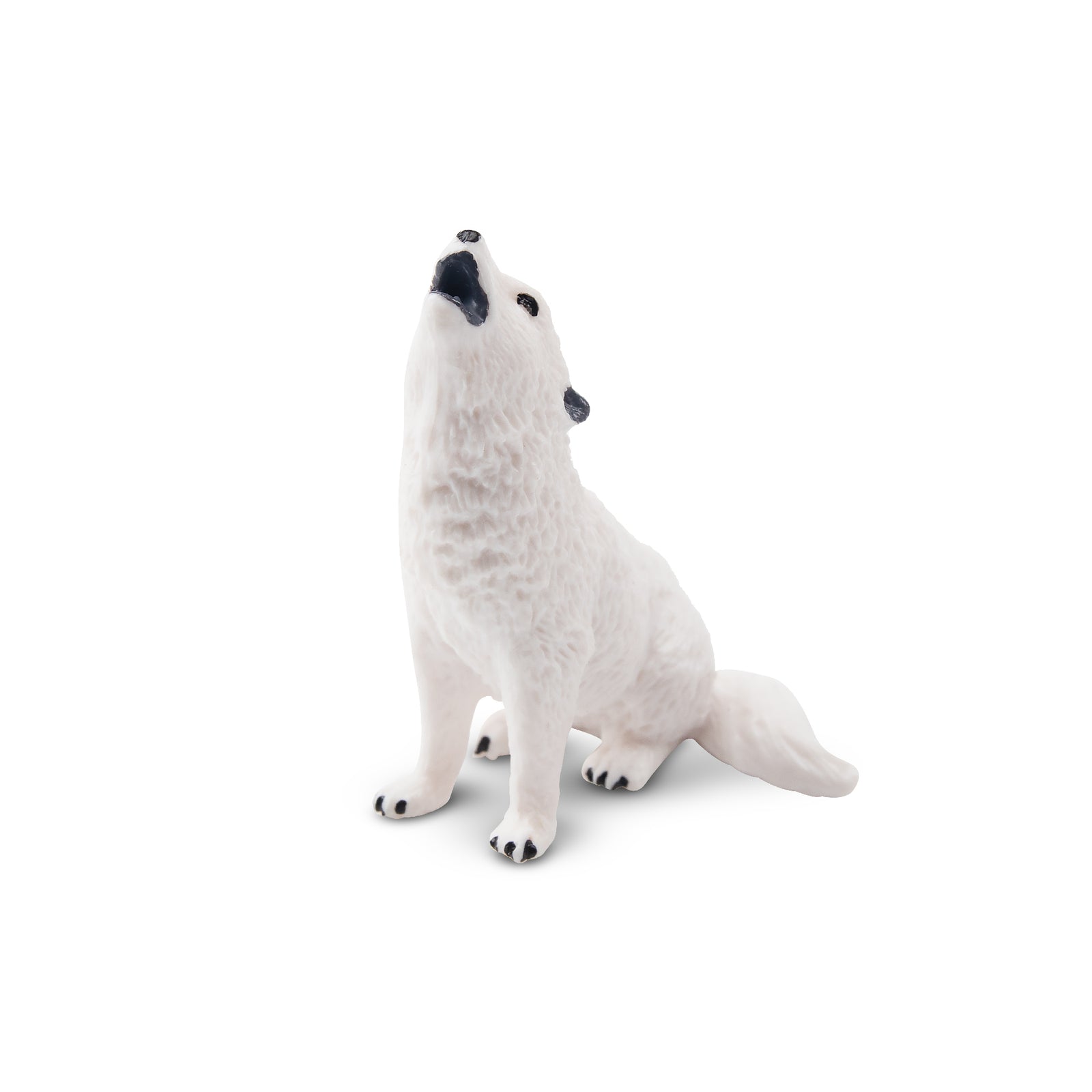 Toymany Howling Arctic Wolf Figurine | Realistic Animal Figurine Toy
