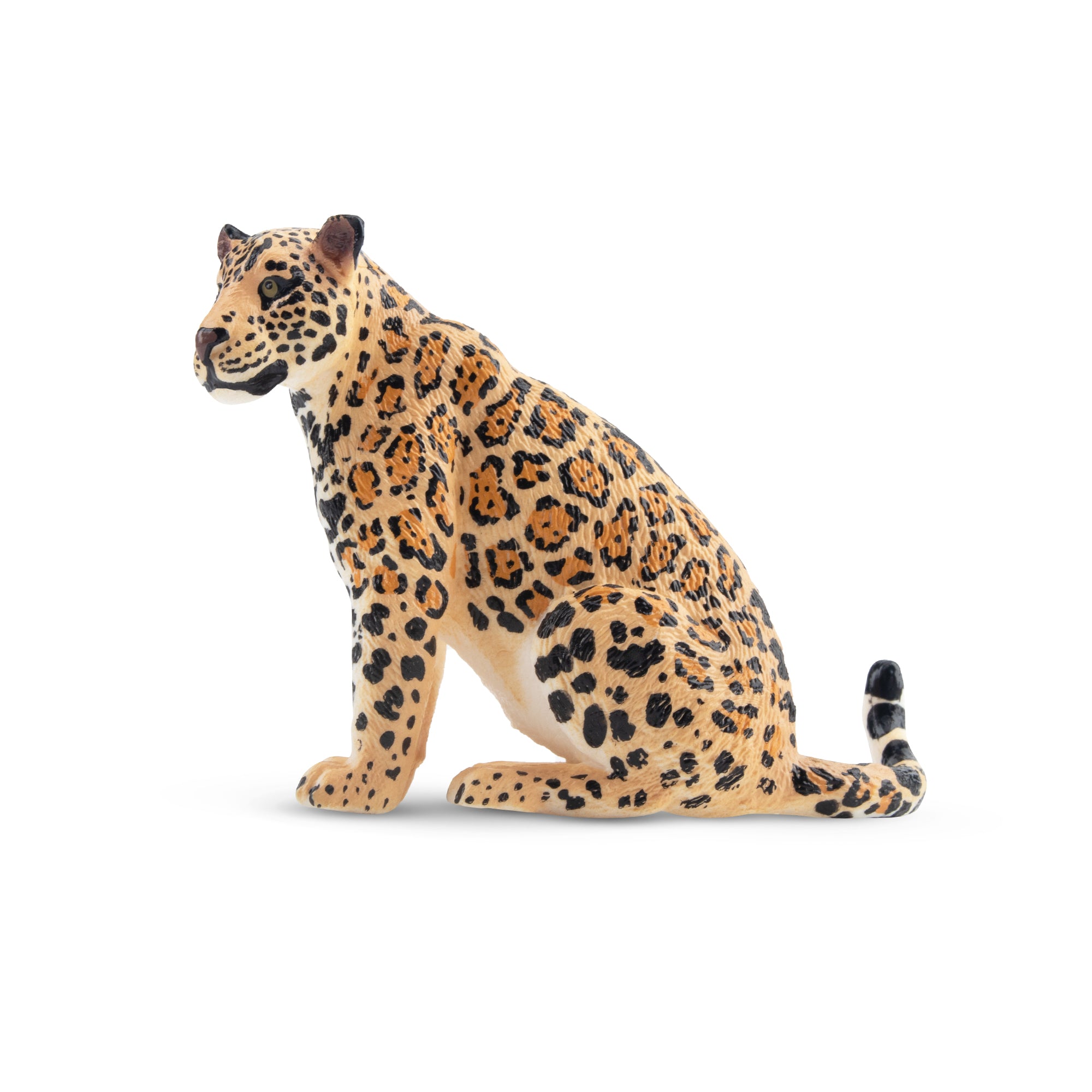 Toymany Sitting Female Jaguar | Realistic Animal Figurine Toy