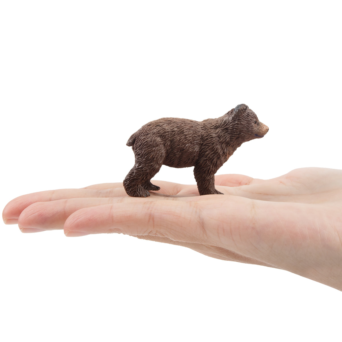 Toymany Standing Brown Bear Cub Figurine | Realistic Animal Figurine