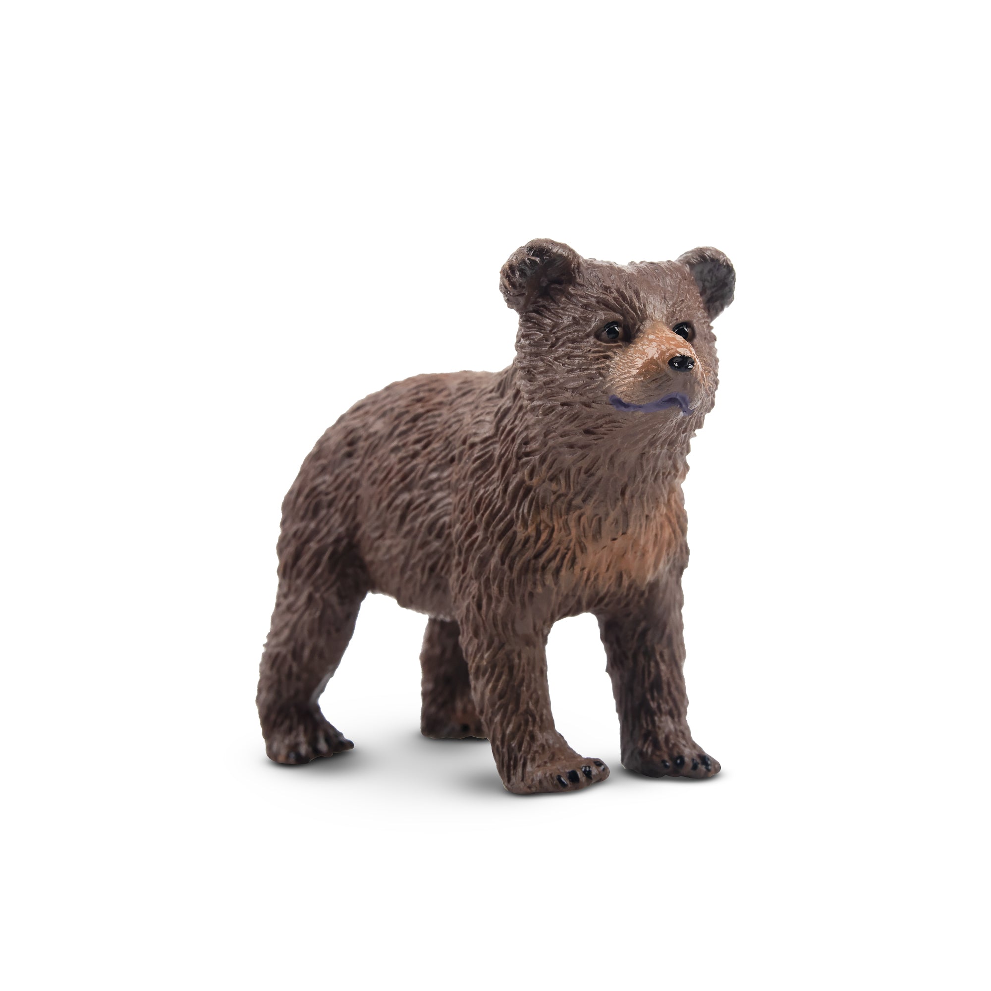 Toymany Standing Brown Bear Cub Figurine | Realistic Animal Figurine