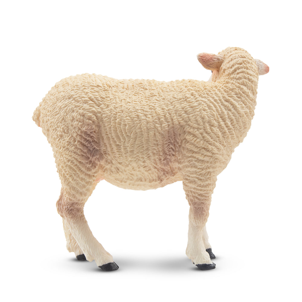 Toymany White Ewe Figurine | Realistic Animal Figurine Toy