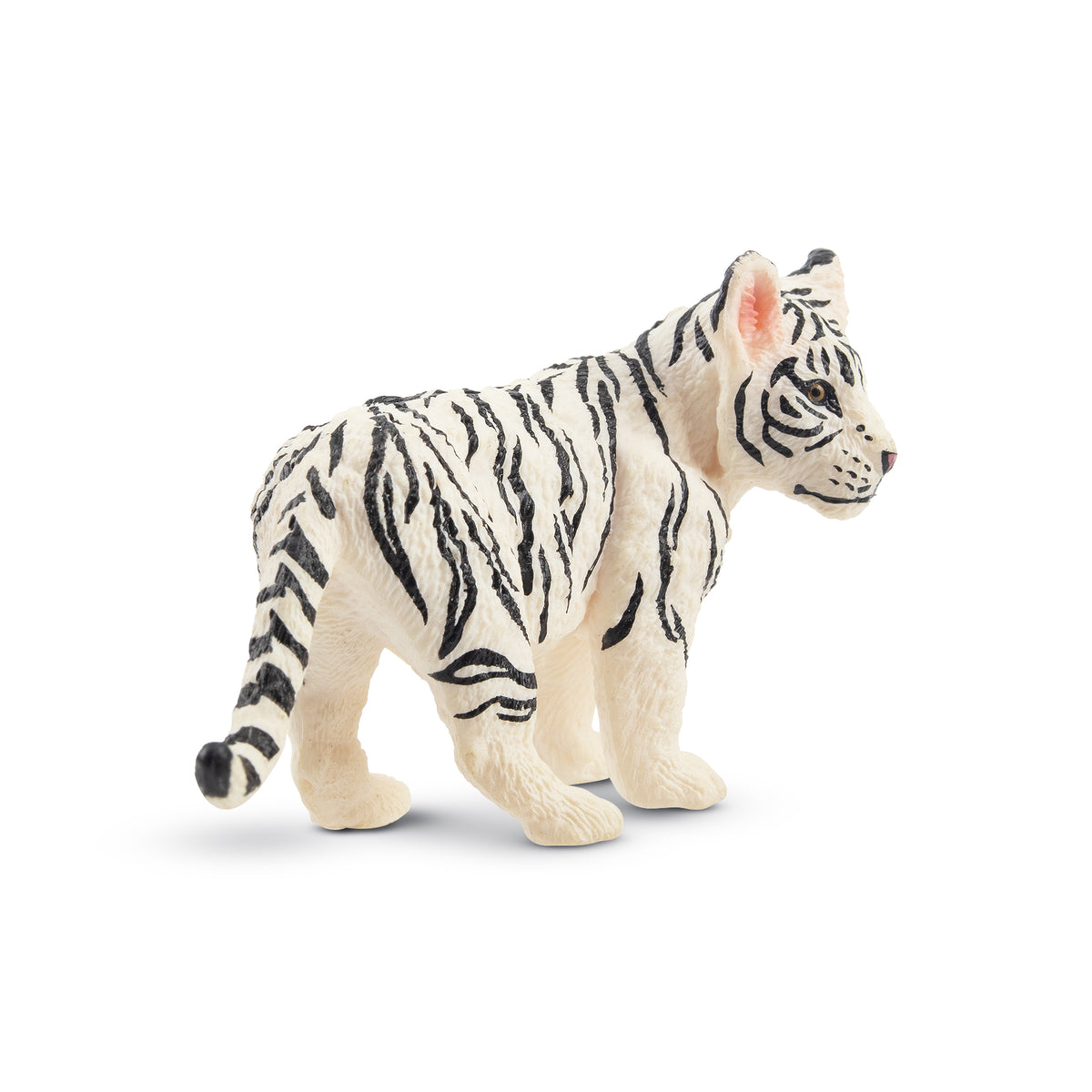 Toymany Standing White Tiger Cub Figurine | Realistic Animal Figurine