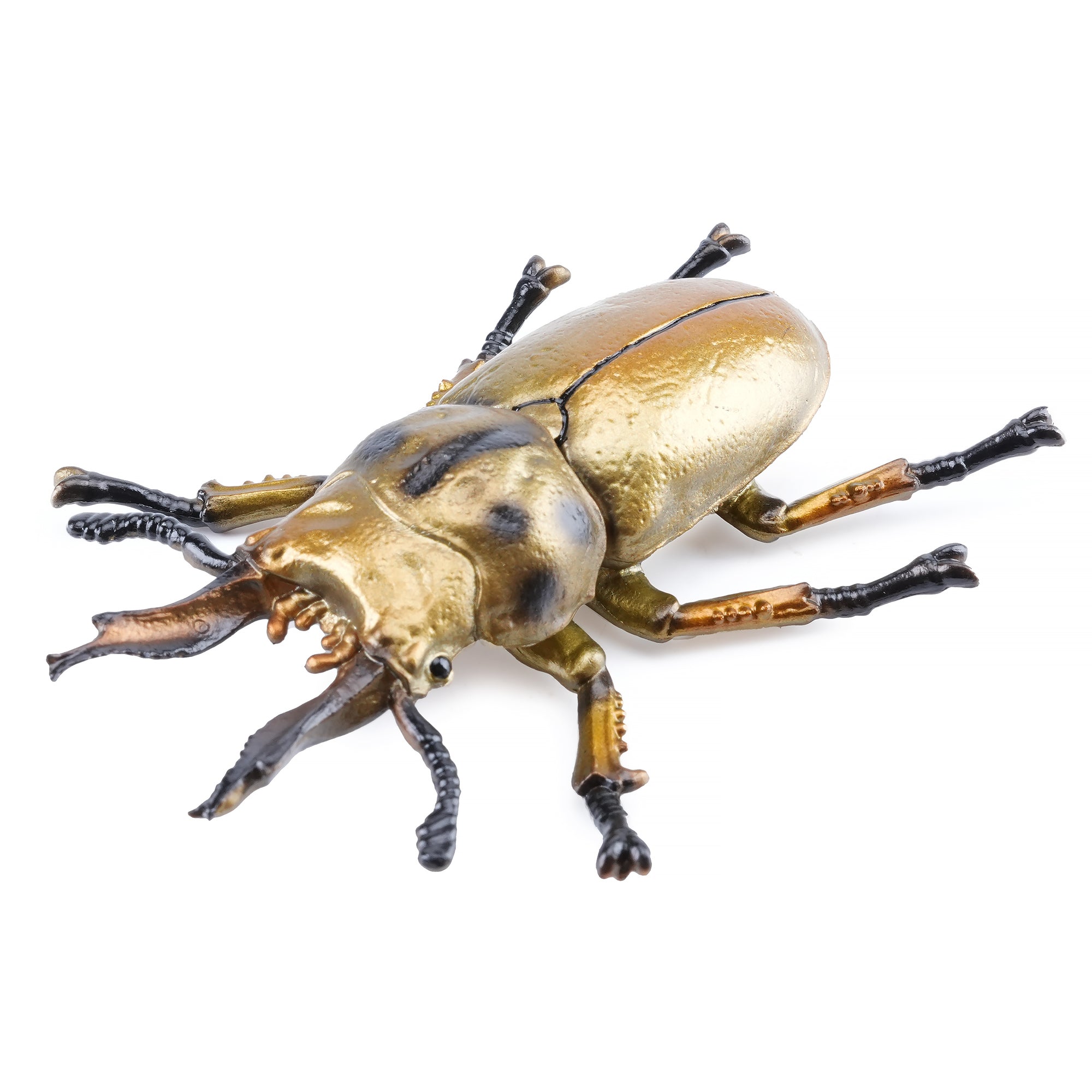 Toymany Golden Stag Beetle | Realistic Animal Figurine Toy