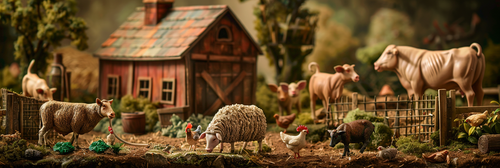 Sheep Figurine: The Fuzzy Flock of the Meadow | Toymany